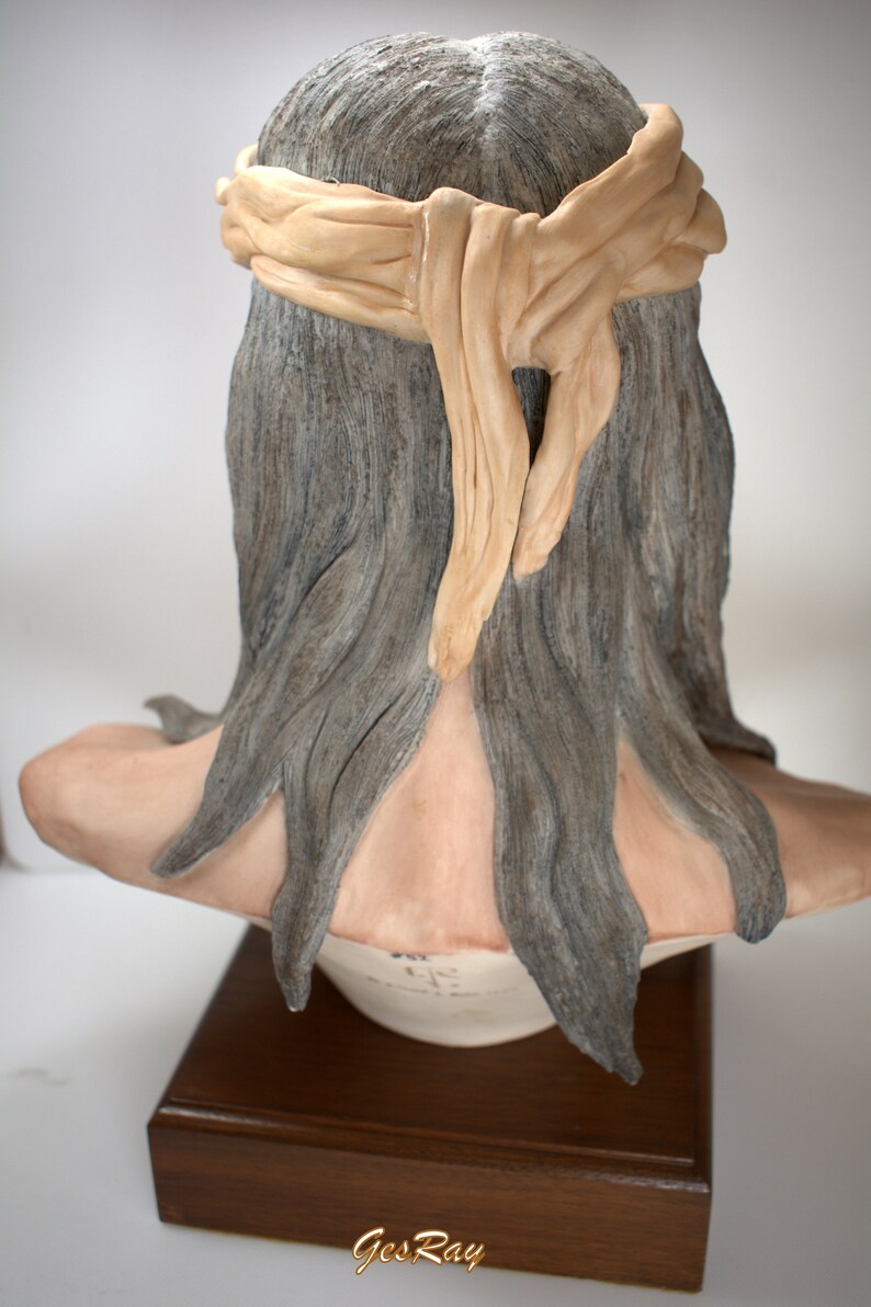 Porcelain Bust by Edward J Rohn Apache Indian Bust Sculpture - Etsy