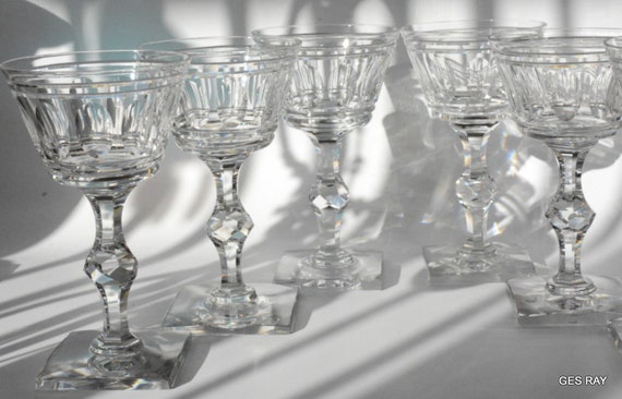 Antique American Stemware Hawkes WALPOLE Crystal Brilliant Cut | Etsy