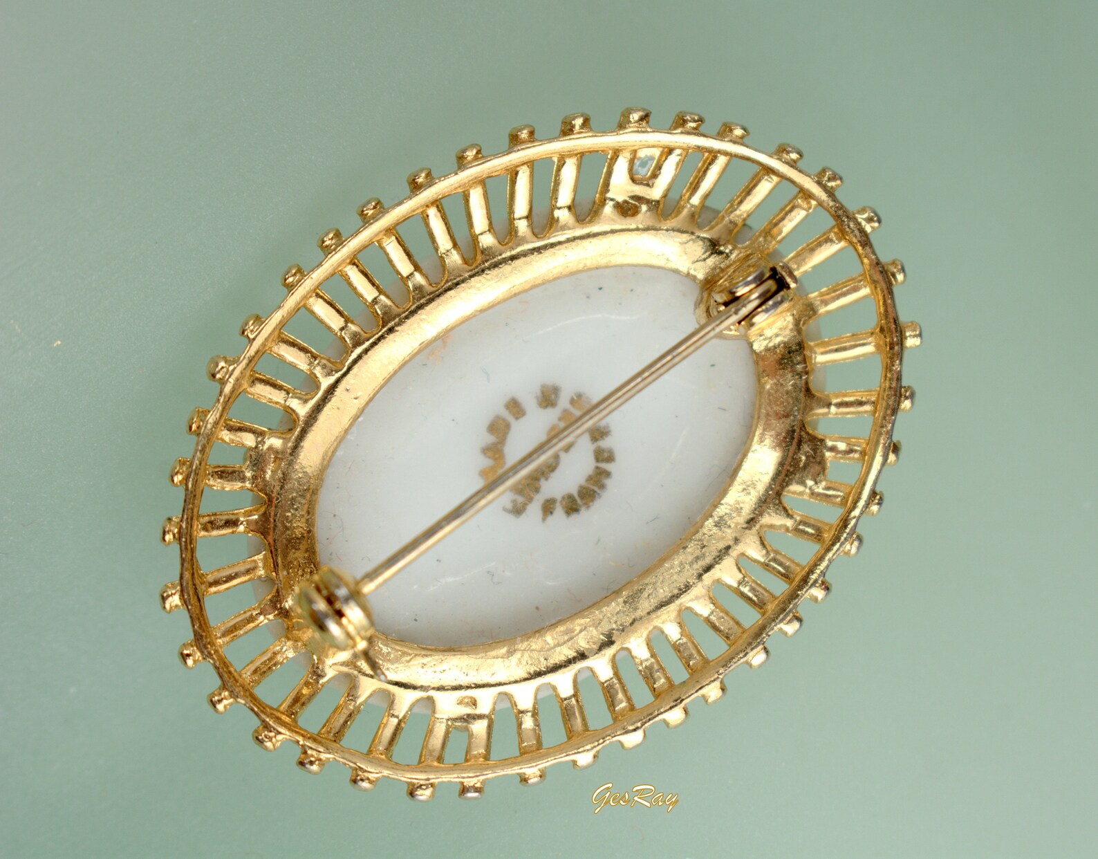 Vintage FRANCE Limoges Brooch Pin Signed Porcelain Cameo - Etsy
