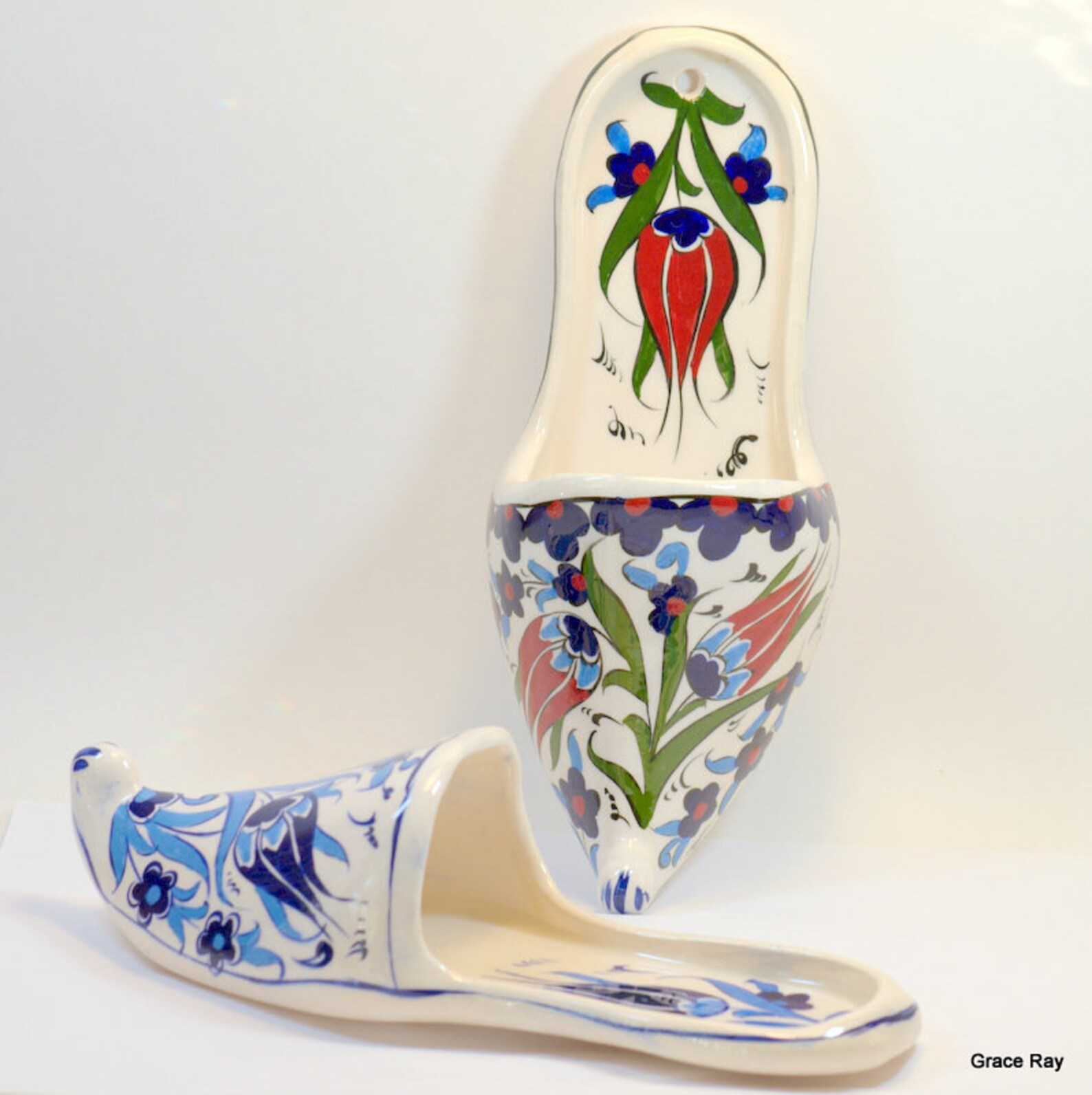 Vintage Ceramic Wall Plaque Pottery Key Holders Hand Painted - Etsy