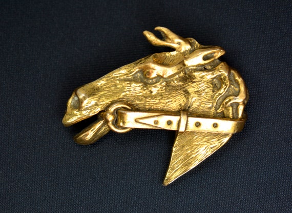 Robert Zentall Horse Head Brooch Pin Modernist Mid-Ce… - Gem