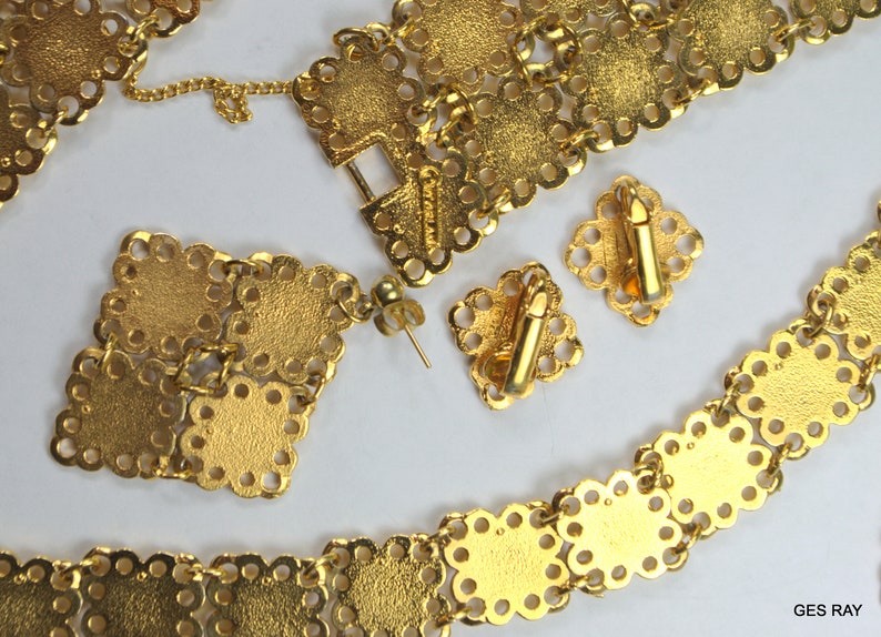 D'orlan Jewelry Set Parure Necklace Bib / Bracelet / - Etsy