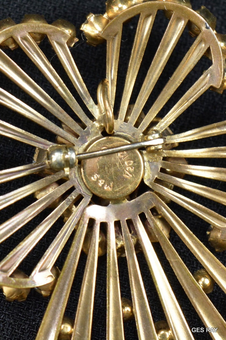 M&S for Phyllis Originals 12K GF Jewelryset Demi Parure Brooch - Etsy