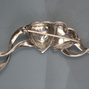 Judith Jack JJ Sterling Silver Two Hearts Brooch Pin Marcasite 925 ...