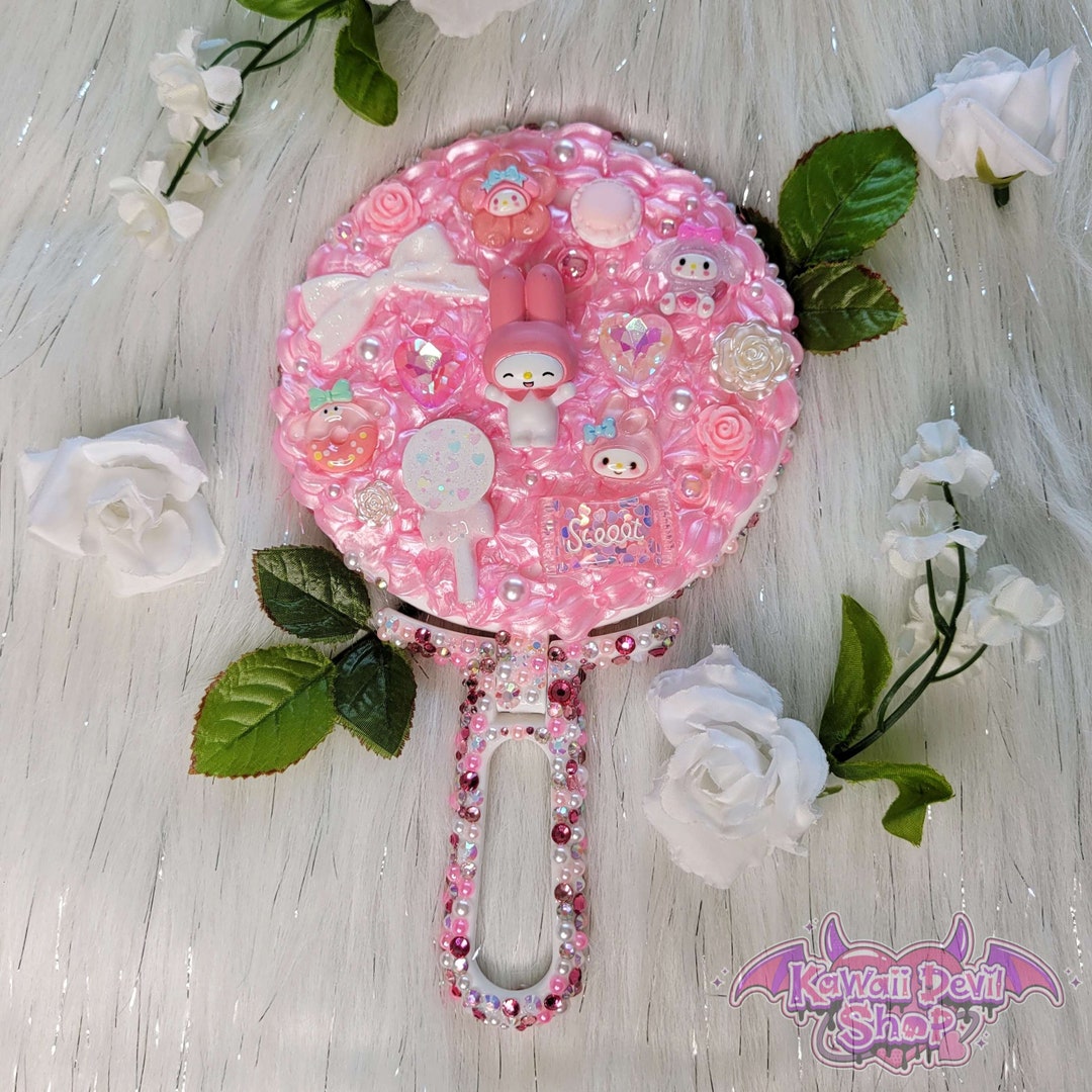 Kawaii Bunny Decoden Hand-held Mirror - Etsy