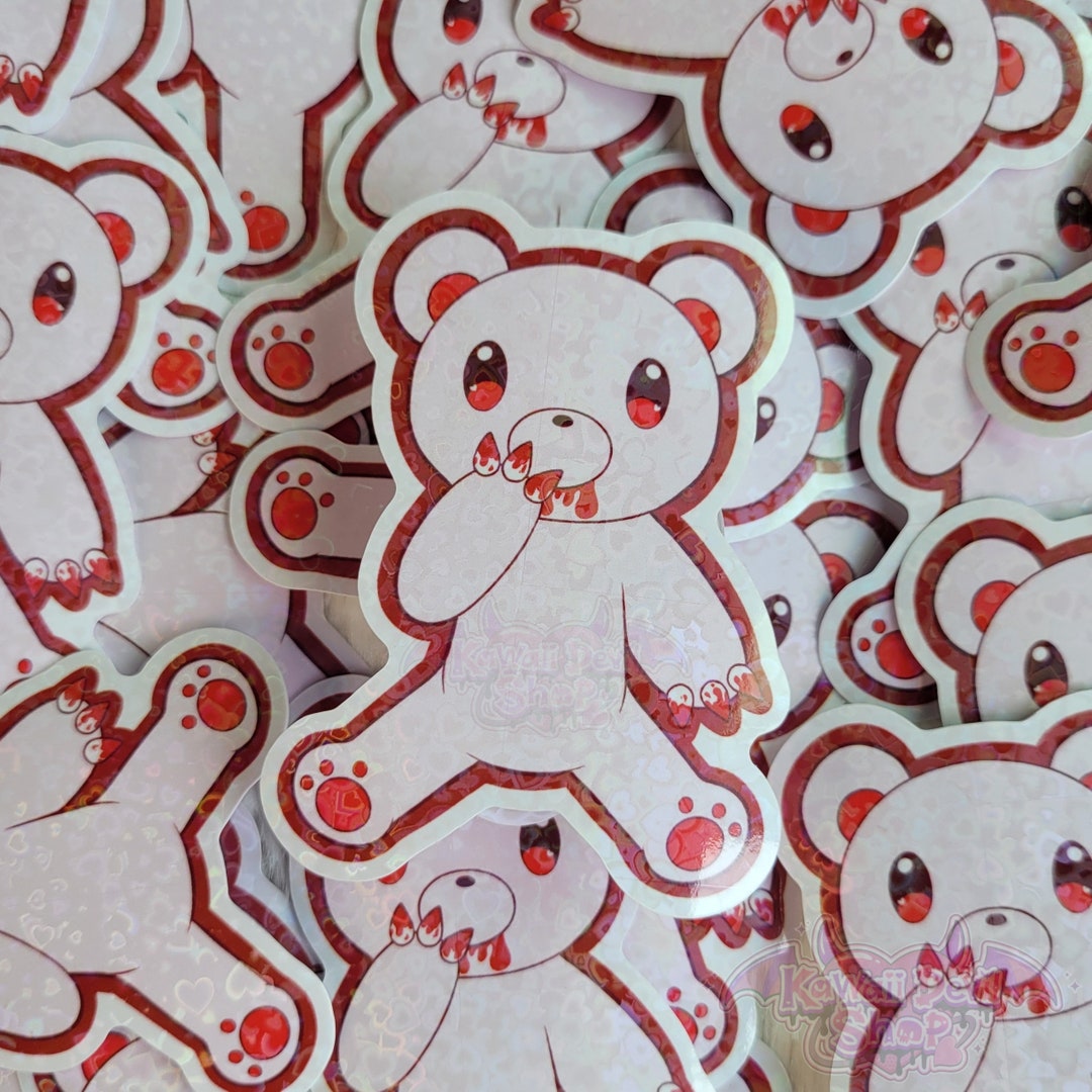 White Gloomy Bear 3 Inch Vinyl Sticker - Etsy