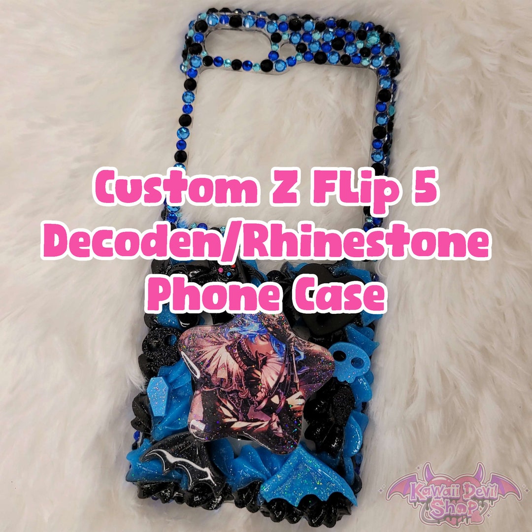 Z Flip 5 Decoden/rhinestone Phone Case - Etsy