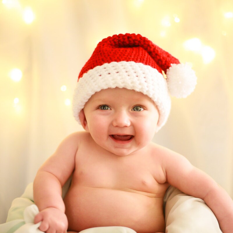 Baby Santa Hat - Etsy