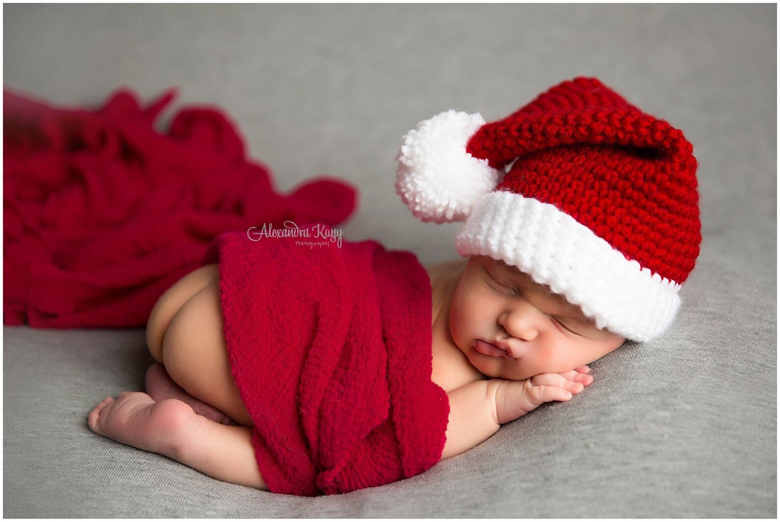 Baby Santa Hat, Baby Christmas Hat, Crochet Santa Hat, 0-3, 3-6, 6-9, 9 ...