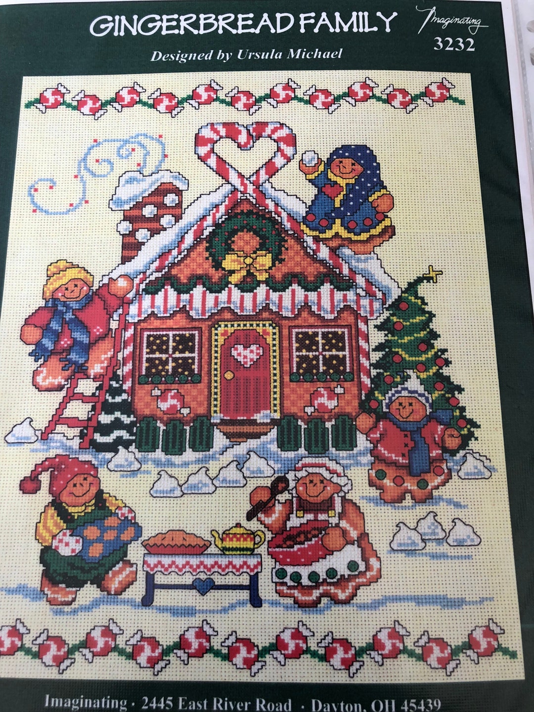 Gingerbread Family Completed Cross Stitch - Etsy