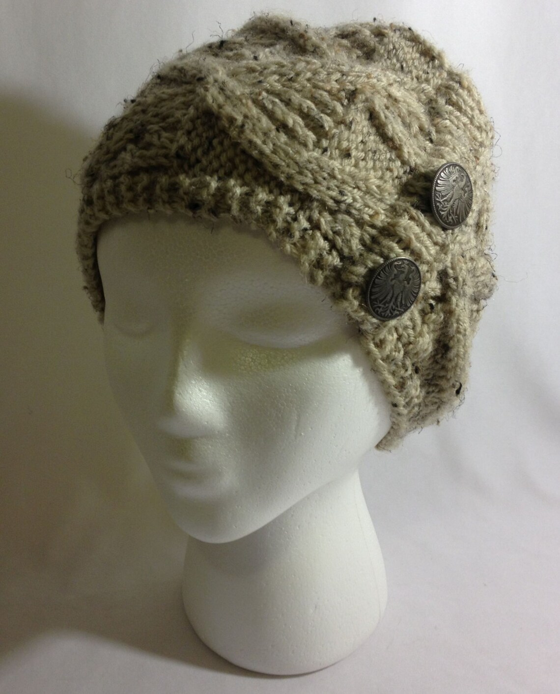 Lacy Flat-topped Knit Hat - Etsy
