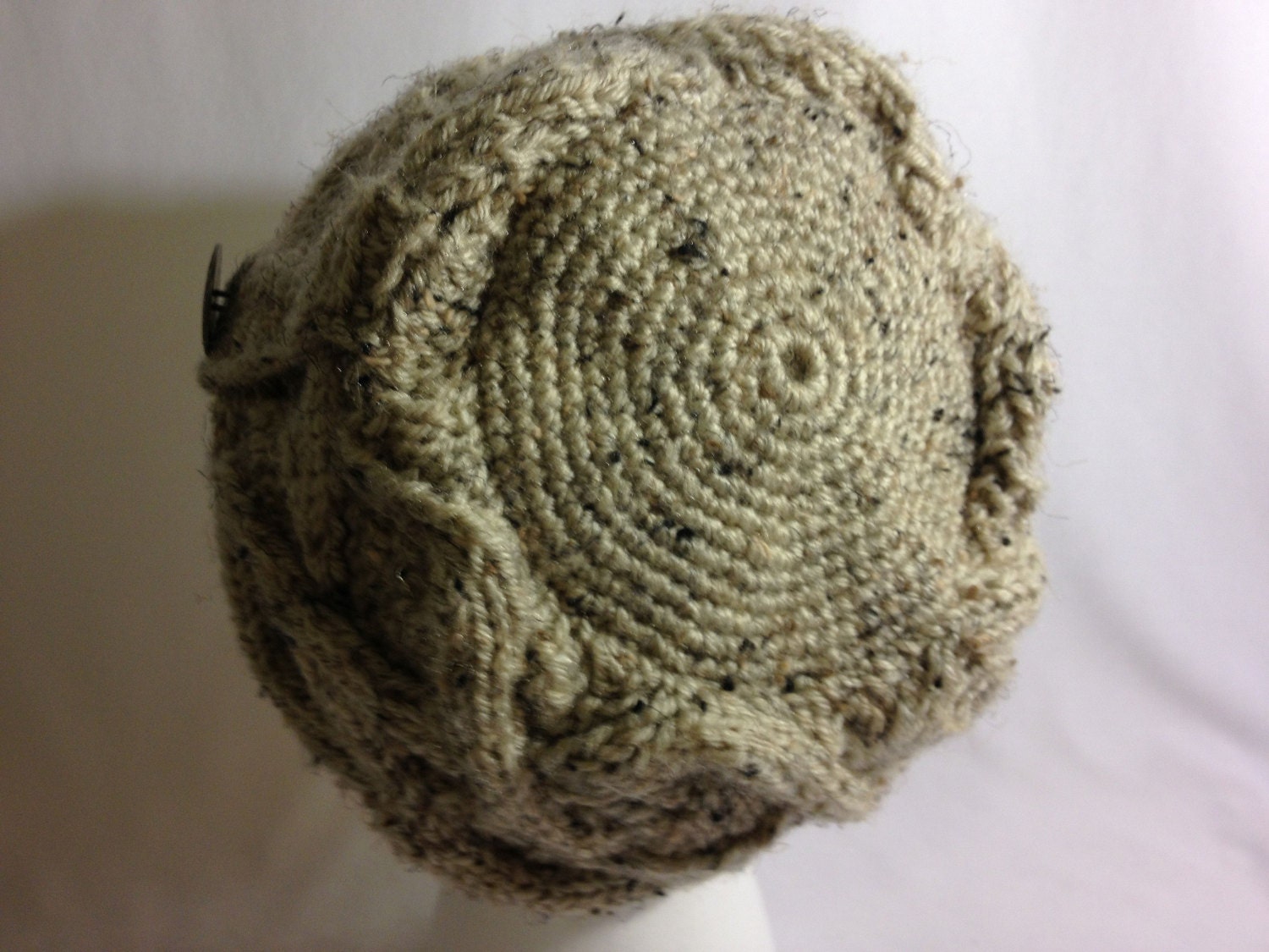 Lacy Flat-topped Knit Hat - Etsy