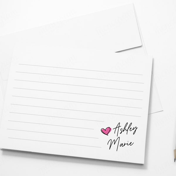 Lined Note Cards - Etsy