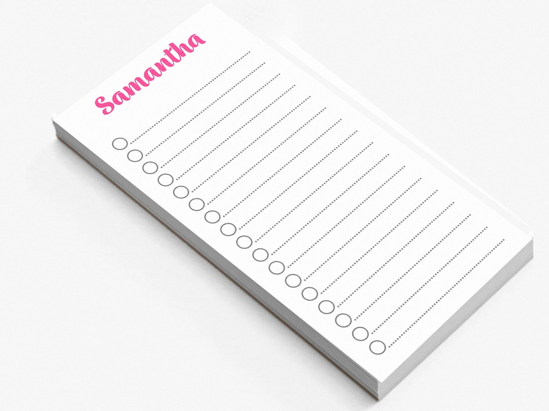 Personalized to Do List Notepad, Calligraphy List Pad, Script Checklist ...