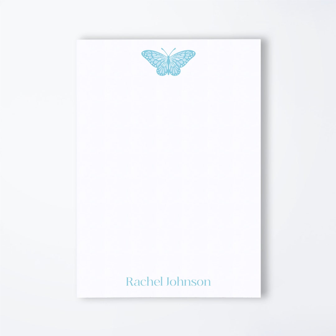 Personalized Butterfly Stationery, Personalized Butterfly Notepad ...