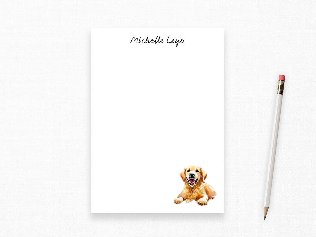 Choose Your Dog Breed Personalized Notepad - Customizable Stationery ...