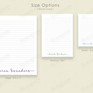 Personalized Notepad, Elegant Script Notepad With Uppercase Calligraphy ...