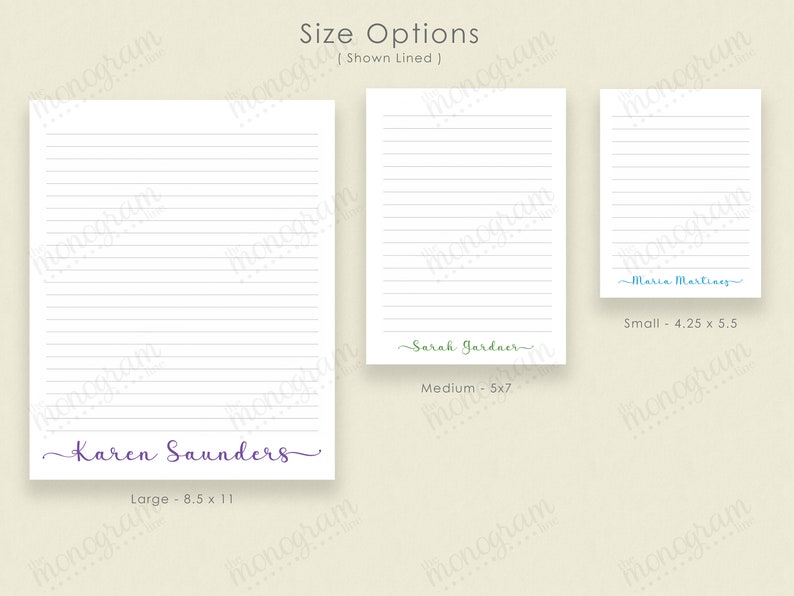 Personalized Notepad Elegant Script Notepad With Uppercase - Etsy