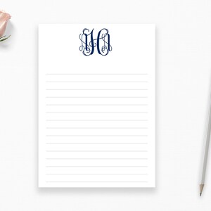 Monogrammed Thank You Note Cards Personalized Stationery With ...