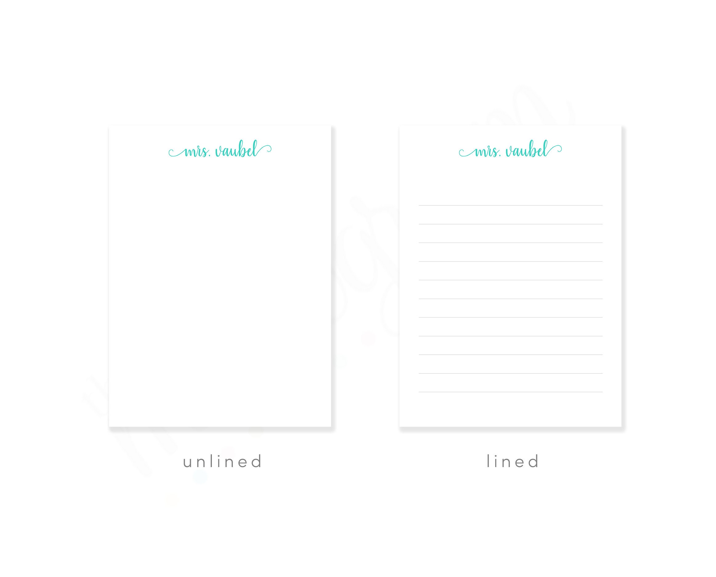 Personalized Notepad A Note From Elegant Script Notepad | Etsy