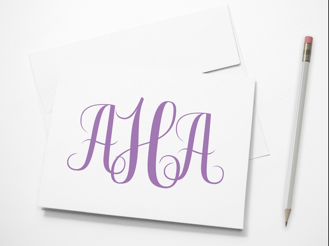 Elegant Monogrammed Note Cards: Classic Personalized Stationery With ...