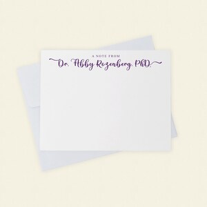 Personalized Modern Calligraphy Script Notepad, Custom A Note From ...