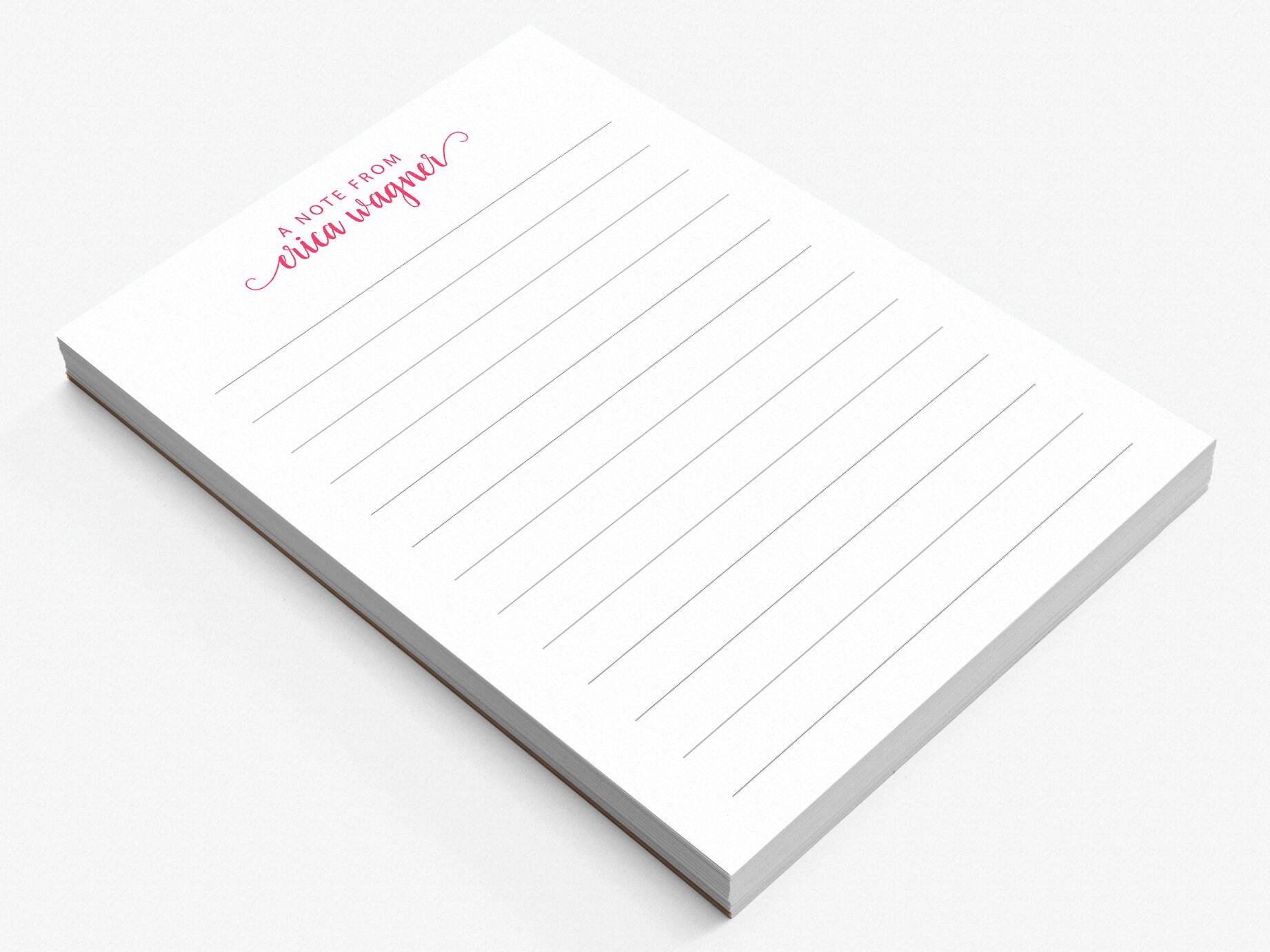 Personalized Notepad A Note From Elegant Script Notepad | Etsy