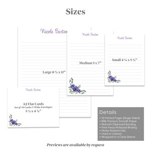 Personalized Flower Notepad, Custom Flower Notepad, Flower Stationery ...