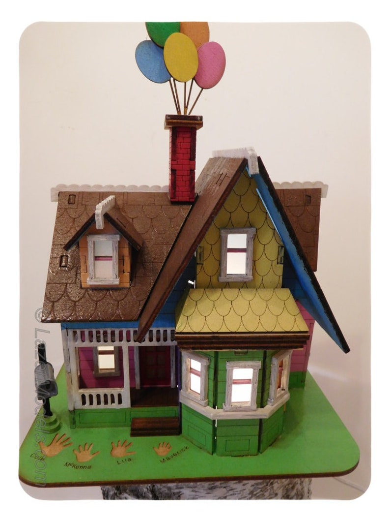 Wood Model Kit of up House 3D Puzzle - Etsy