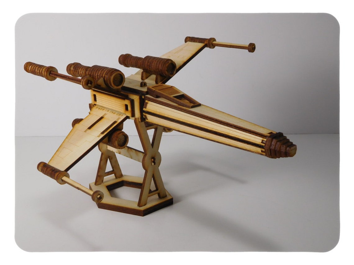Star Wars X Wing Fighter Wood Model Kit Laser Cut The Best | Etsy