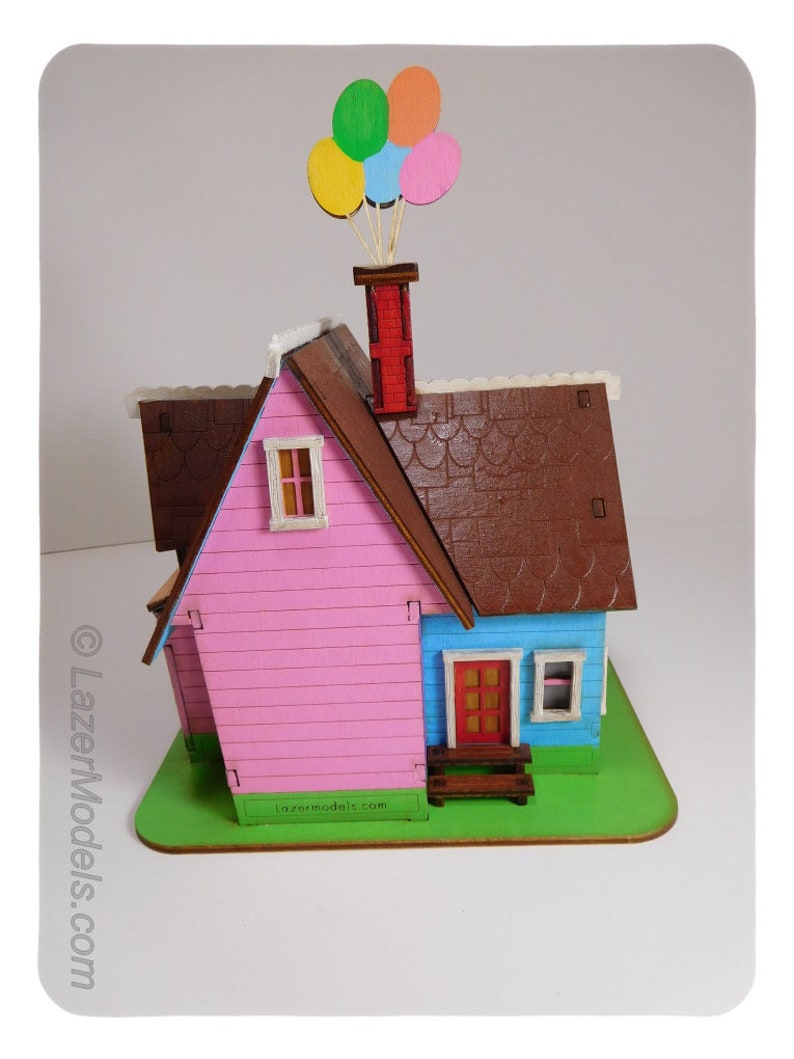 Wood Model Kit of up House 3D Puzzle - Etsy