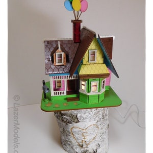 Wood Model Kit of up House 3D Puzzle - Etsy