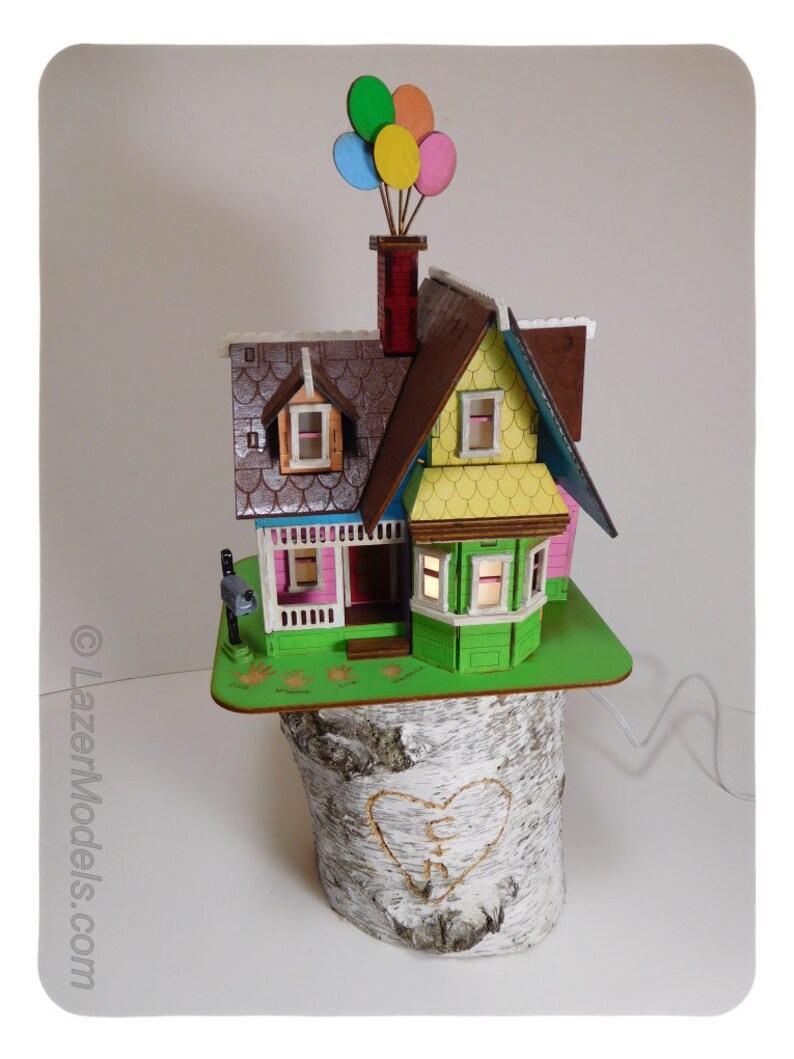 Wood Model Kit of up House 3D Puzzle - Etsy