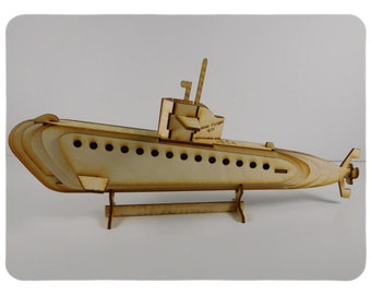 Wood Submarine Model - Etsy