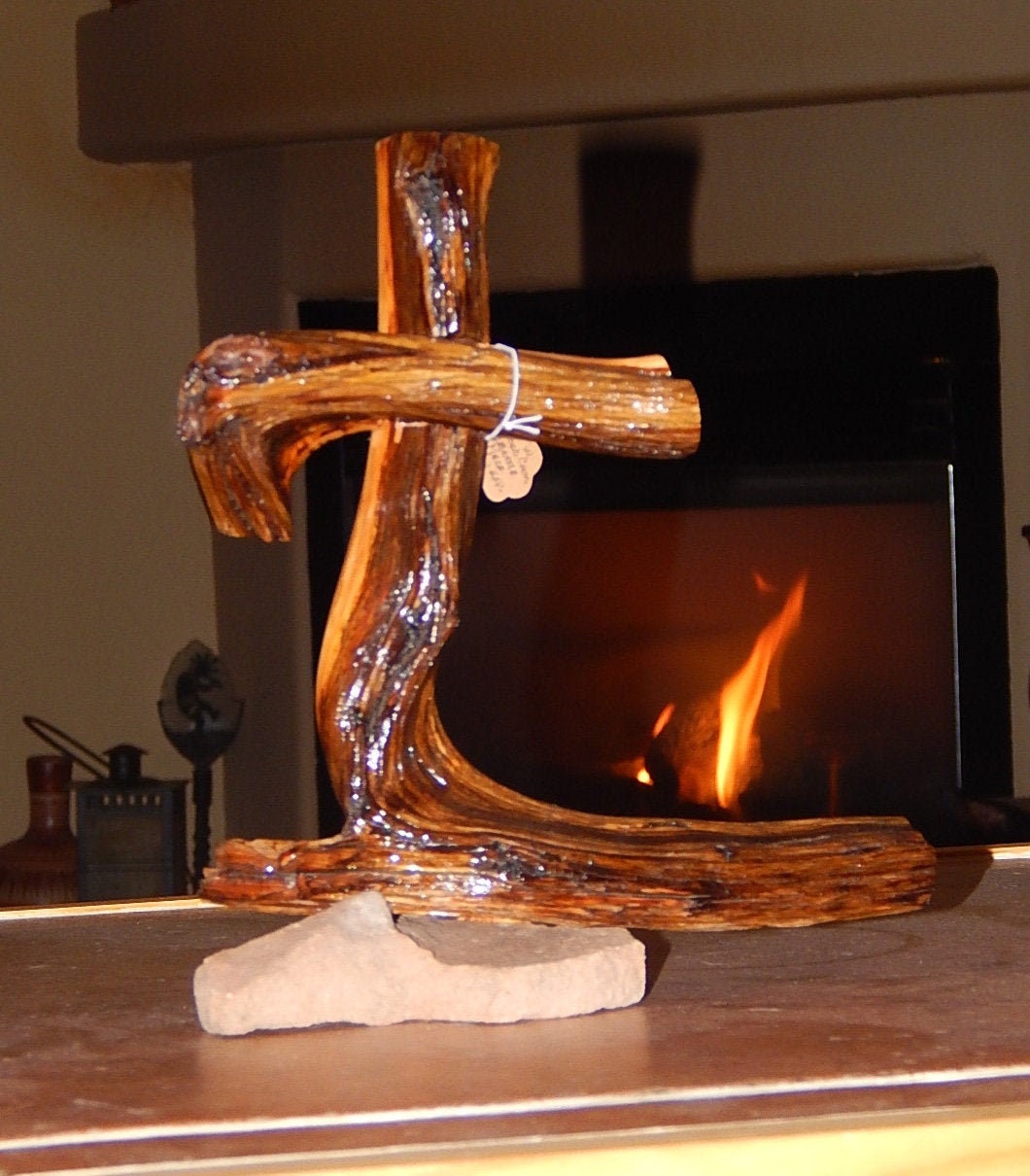 7 3/4" X 7 1/2" Cedar Wood Desk/mantle Cross - Etsy