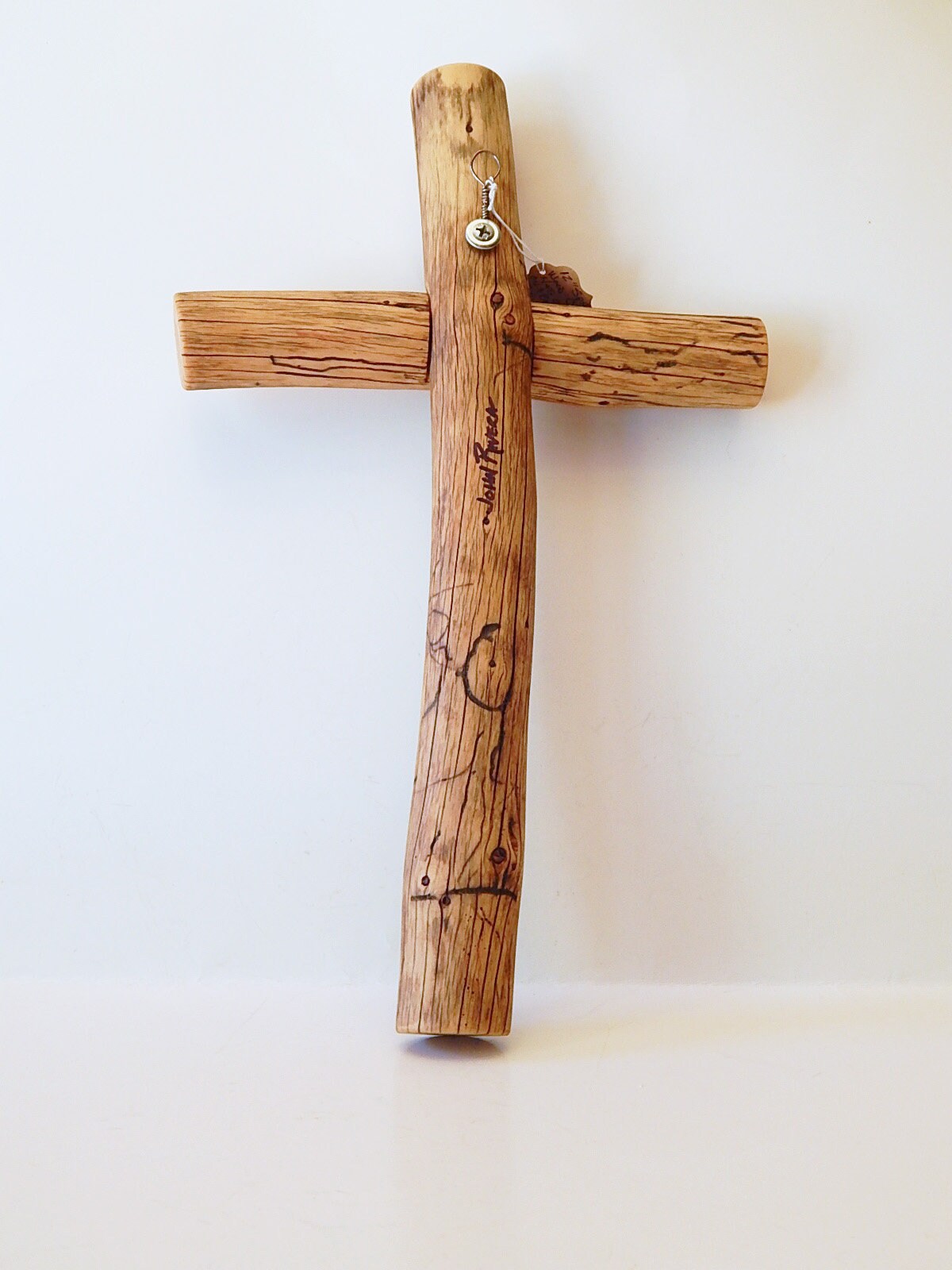 12" Spruce Wood W/inri and Insect Trails Cross - Etsy