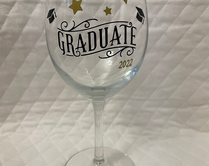 Graduation Wine Glass. Graduation Gift. Gift for Graduation. Grad Wine ...