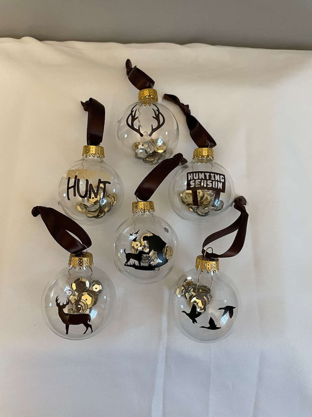 Hunting Ornaments Set of 6 - Etsy