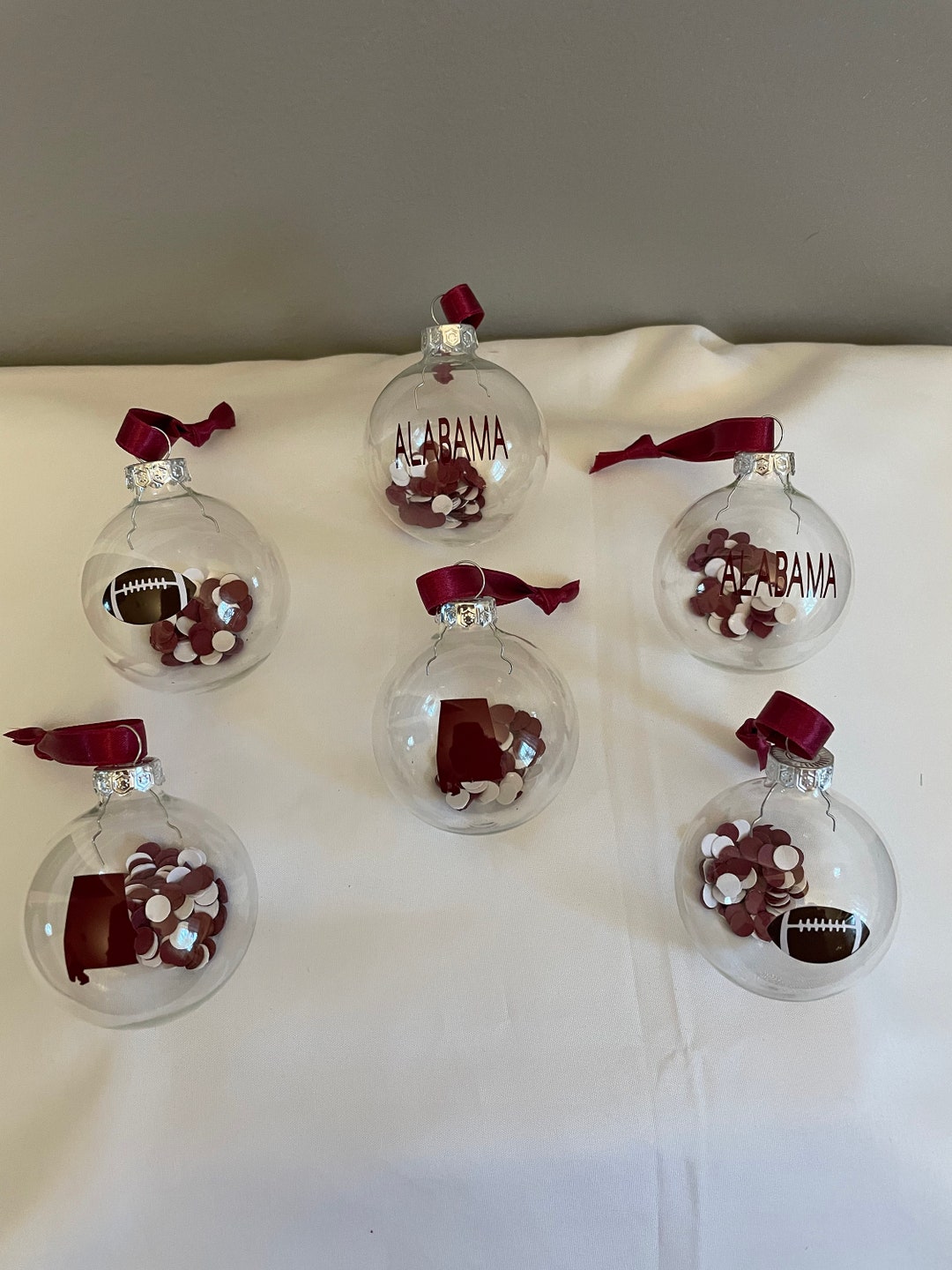 Alabama Inspired Ornaments Set of 6 - Etsy