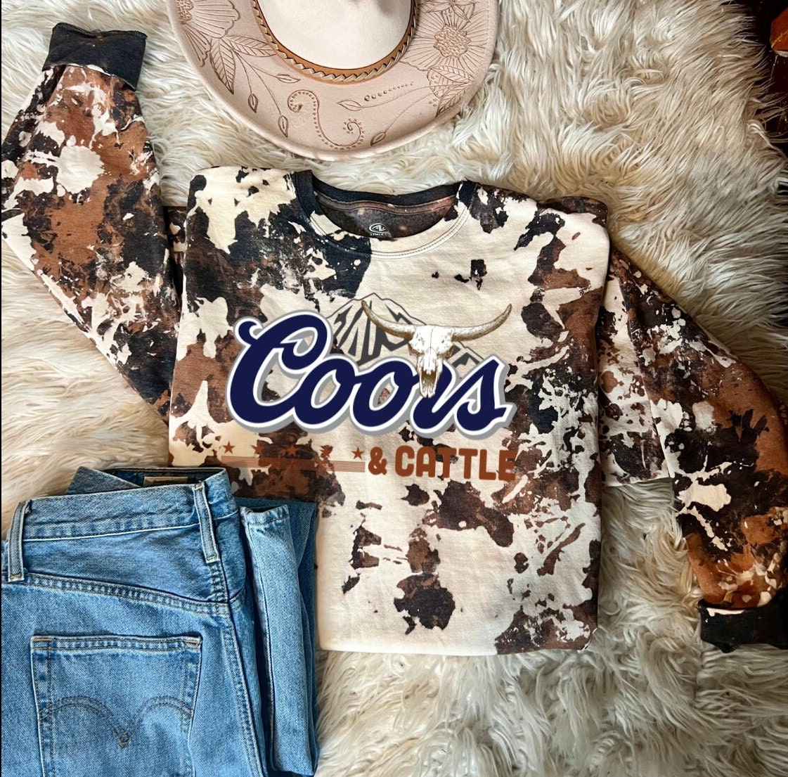 Coors & Cattle Cowhide Shirt Country Trendy Clothes Western Clothes ...
