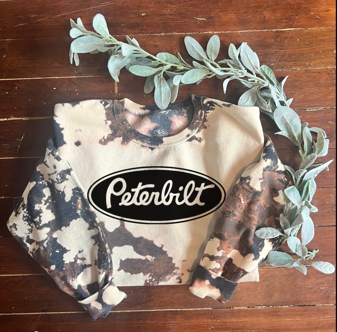 Peterbilt Cowhide Distressed Sweatshirt Western Truck Trucking ...