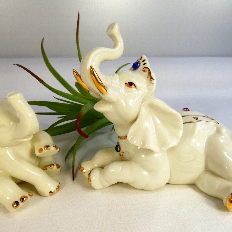 Porcelain Elephant - Etsy