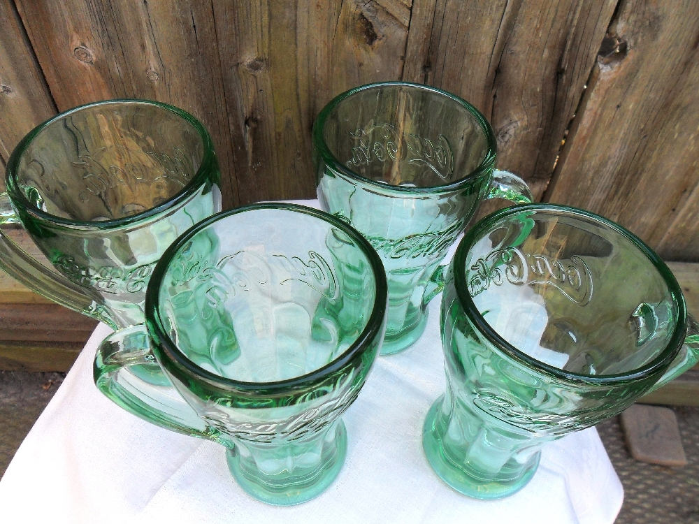 Vintage Coca Cola Drinking Glasses Embossed Mugs Coke Mug Retro Glass ...