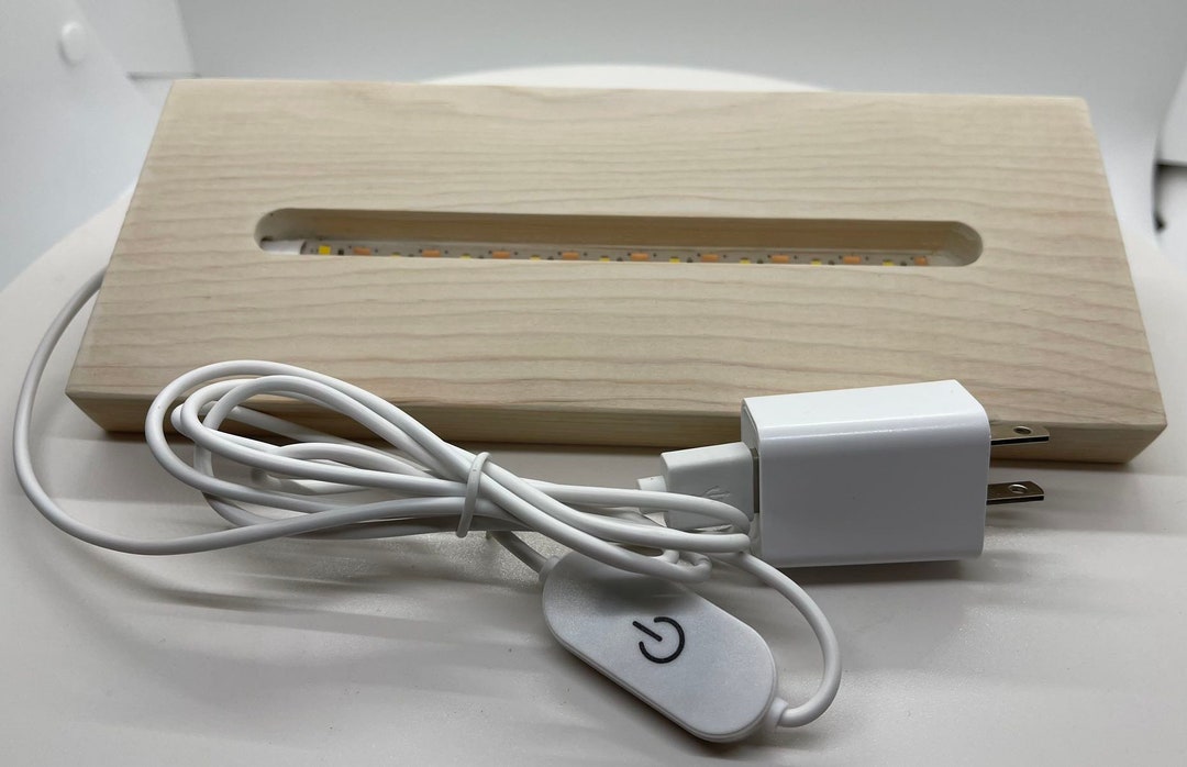 Dimmable LED Night Light Wood Display Stand for Illumination of Rainbow ...