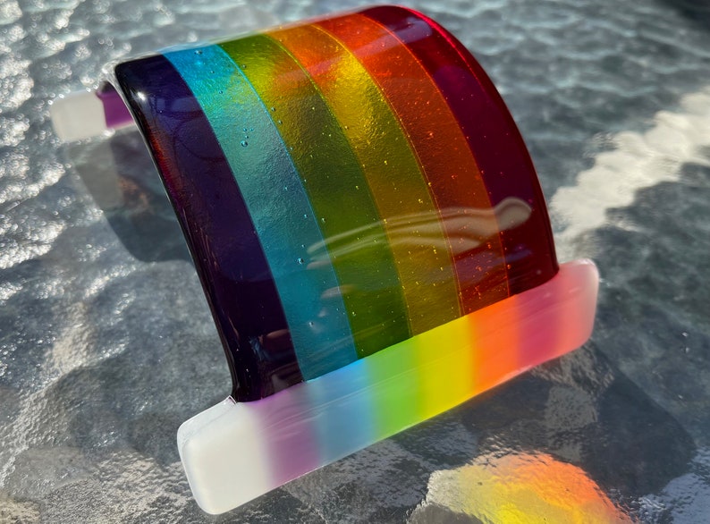 Personalizable Glass Rainbow Bridge in the Clouds Pet Memorial Arch Sun ...