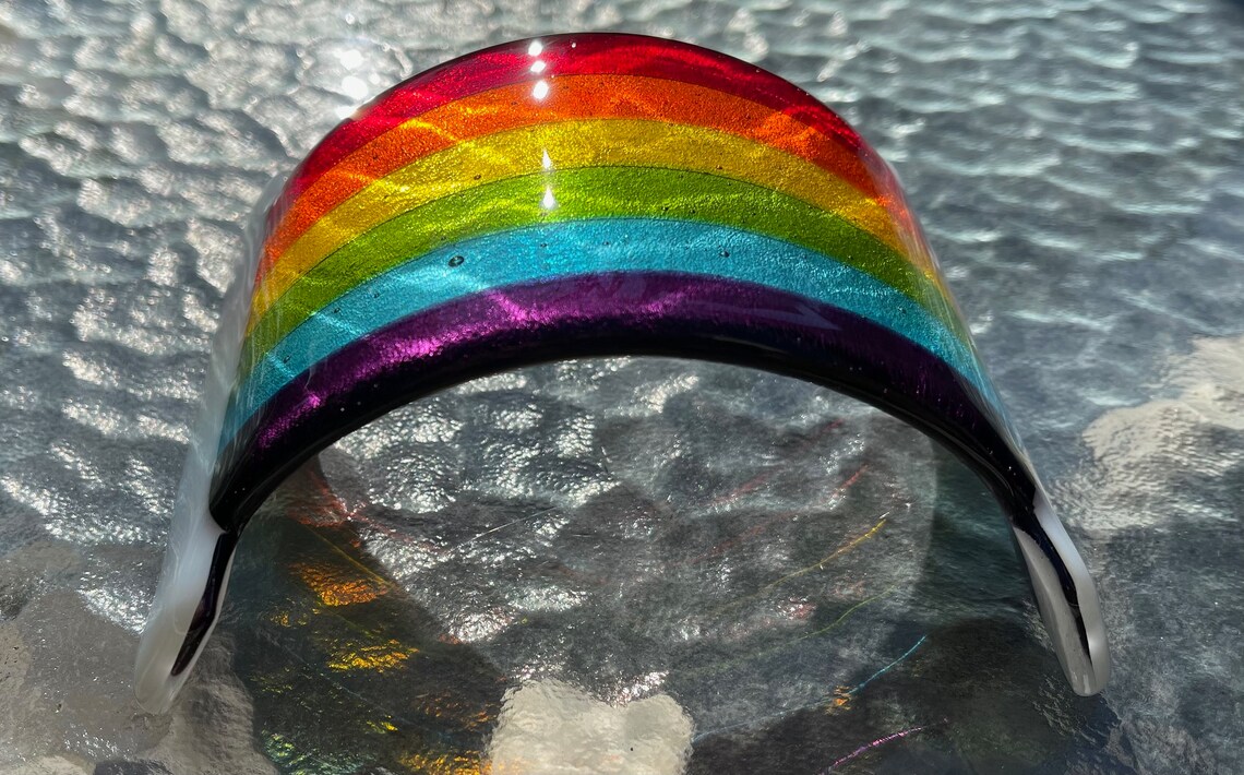 Personalizable Glass Rainbow Bridge in the Clouds Pet Memorial - Etsy