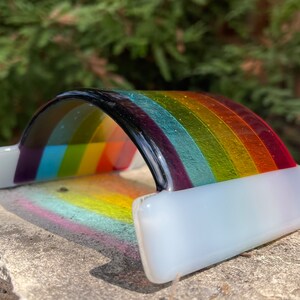 Personalizable Glass Rainbow Bridge in the Clouds Pet Memorial Arch Sun ...
