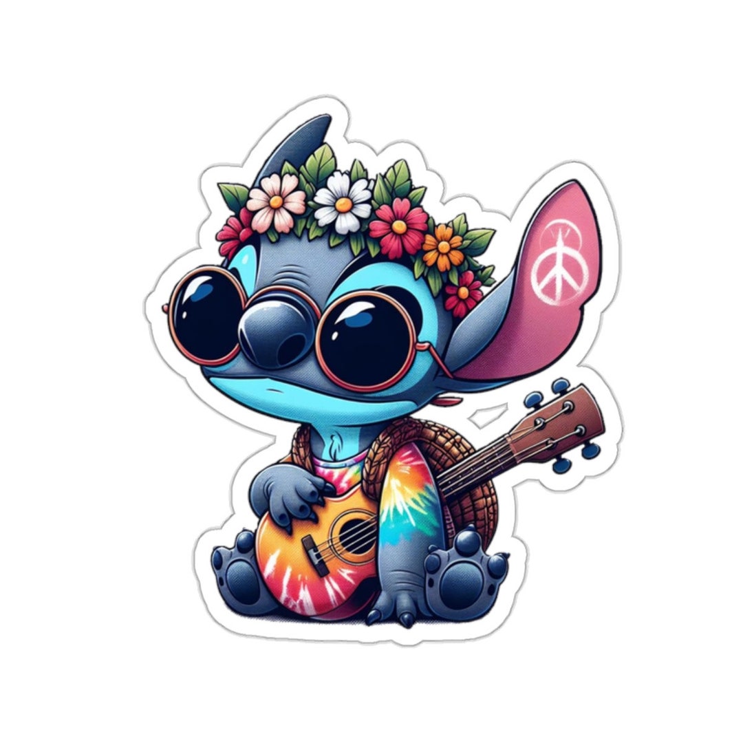 Stitch Hippie, Stitch Sticker, Stitch Boho, Stitch Tech Sticker, Kiss ...