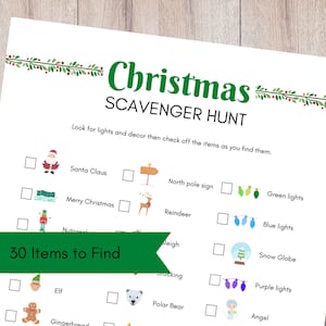 Christmas Scavenger Hunt, Christmas Eve Activity, Family Friendly ...