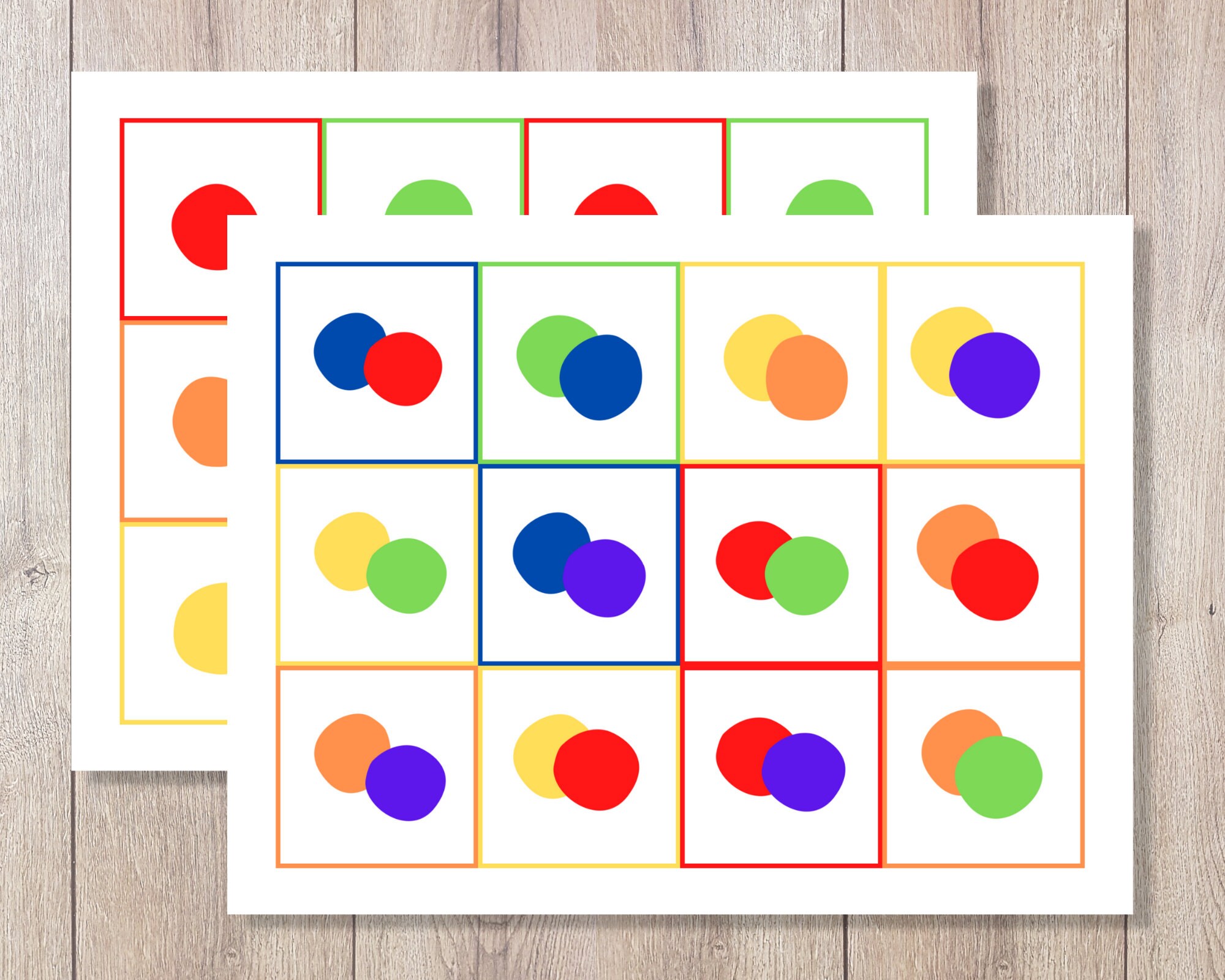 Rainbow Memory Match Game, Printable Activity for Kids, Instant ...